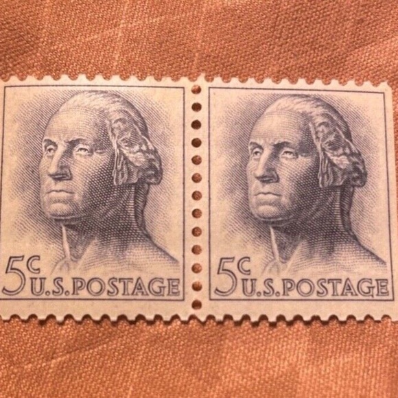 USPS | Office | 962 Unused George Washington 5 Cent Block Of 2 Stamps ...